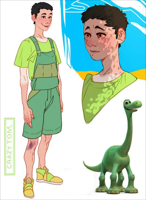 40+ Cool Illustrations of Cartoon Characters as Humans - Designbolts