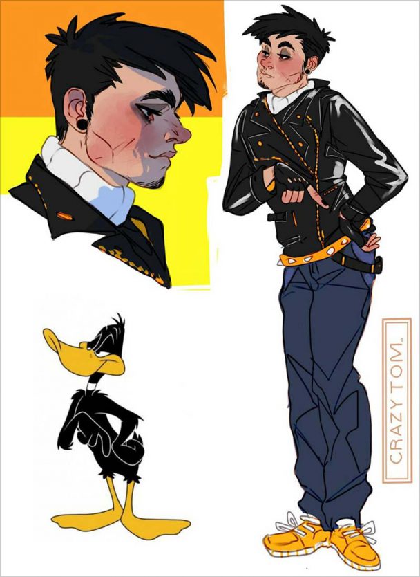 40+ Cool Illustrations of Cartoon Characters as Humans - Designbolts