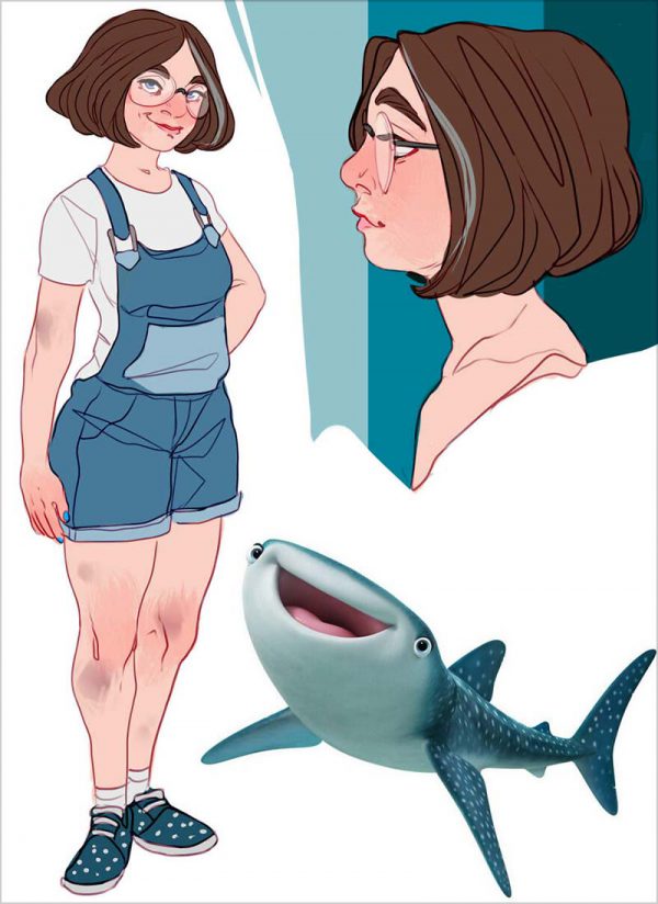 40+ Cool Illustrations of Cartoon Characters as Humans - Designbolts