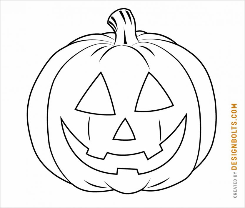 10 Free Easy Halloween Pumpkin Face Drawings for Coloring 2021 ...