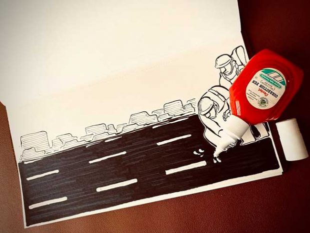 40+ Creative Interactive Illustrations With Simple Objects - Designbolts