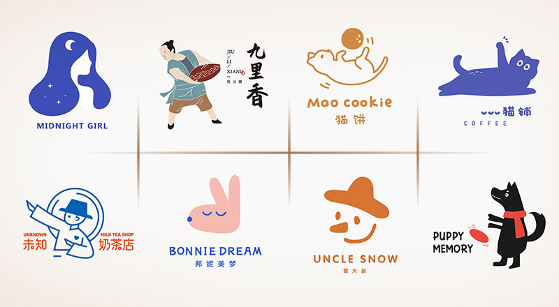 50 Cute Doodle Logo Design Collection by Cole Ni - Designbolts