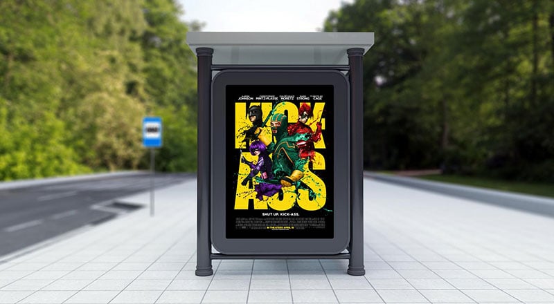 Free Bus Stop Poster Mockup PSD - Designbolts