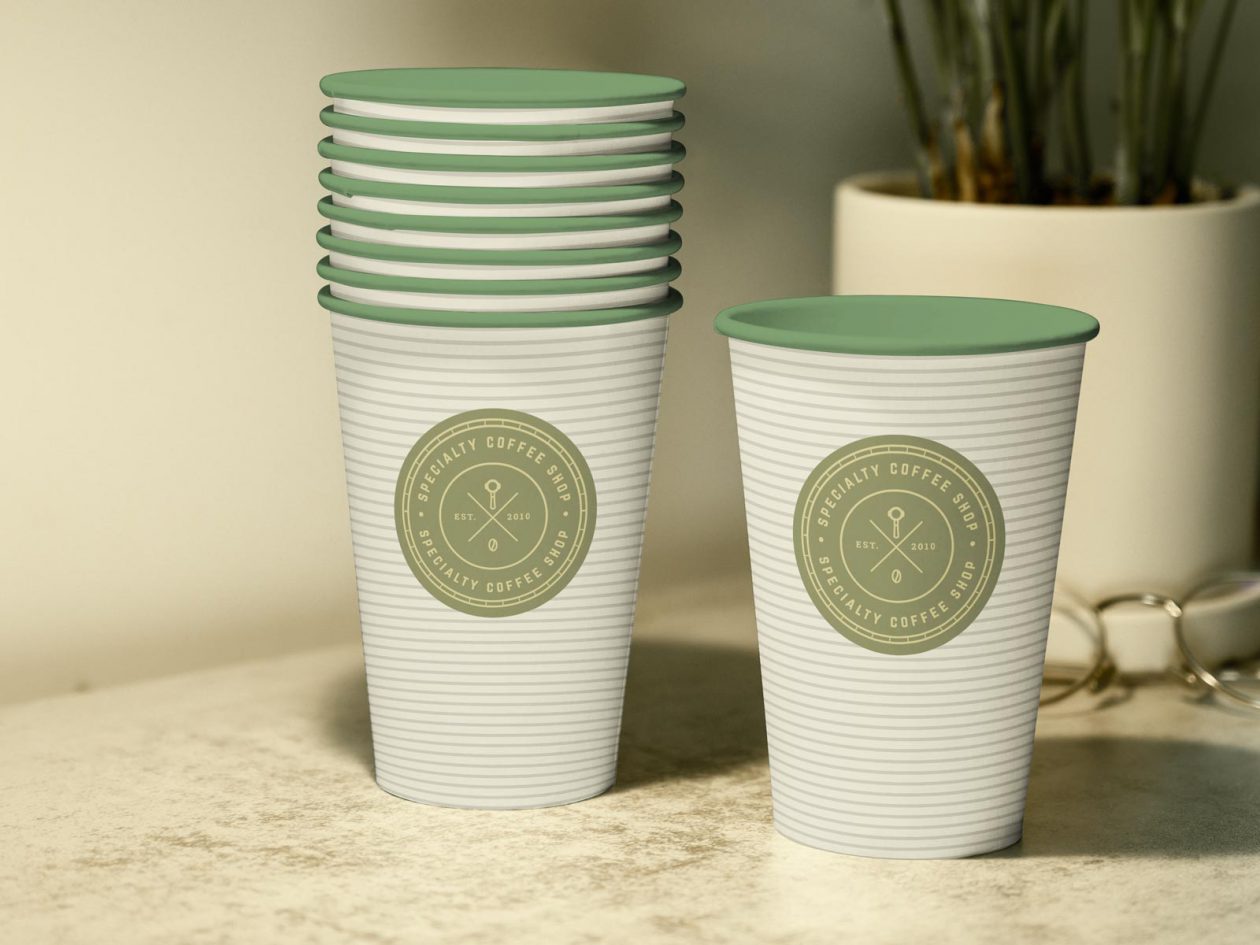 Free Coffee Cup Logo Mockup PSD - Designbolts