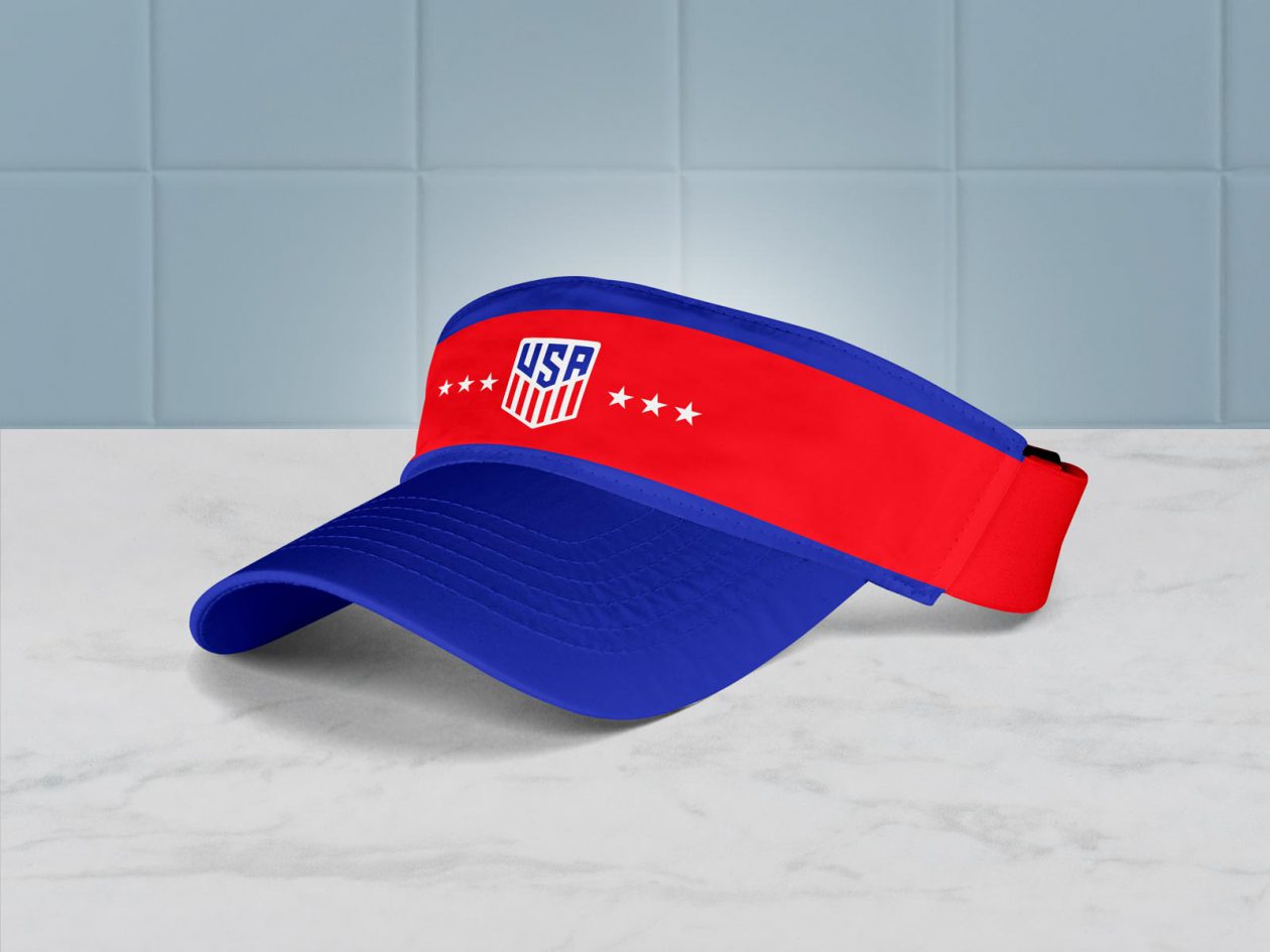 Free Sports Visor Cap Mockup PSD - Designbolts