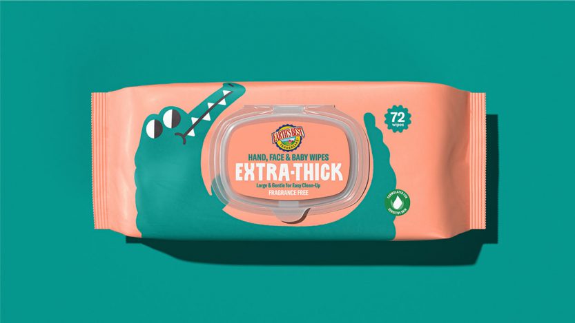 A Fun-Filled Earth's Best Baby Wipes Packaging Design - Designbolts