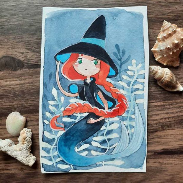 31 Mermaids in 31 Days - A Fun Drawing Challenge - Designbolts