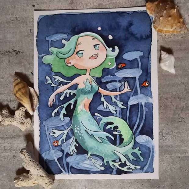 31 Mermaids in 31 Days - A Fun Drawing Challenge - Designbolts