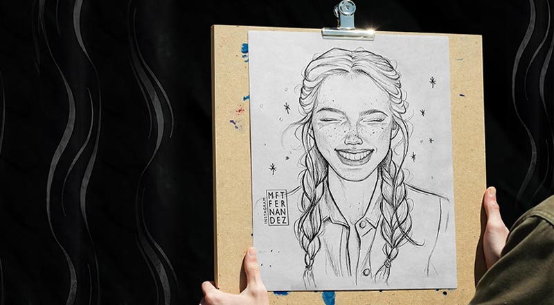 Free Drawing Board Artwork Showcase Mockup PSD - Designbolts