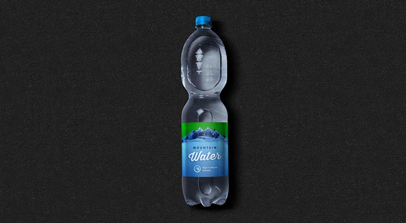 Free 1 Liter Water Bottle Mockup PSD - Designbolts