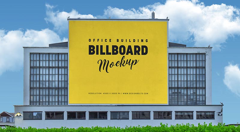 Free Office Building Billboard Mockup PSD - Designbolts