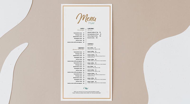 Free Vertical Menu Mockup PSD - Designbolts