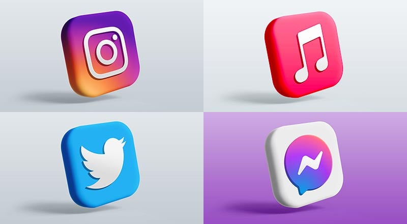 Free Mobile App Icon Logo Mockup PSD - Designbolts