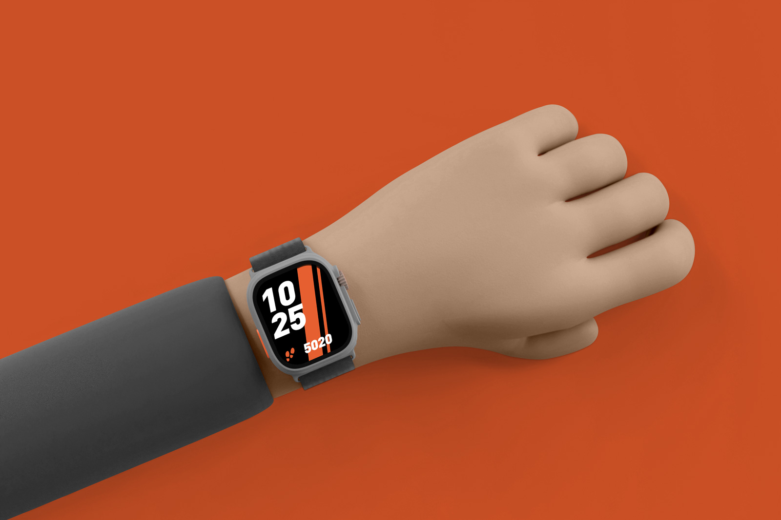 Free 3D Hand Smartwatch Mockup PSD - Designbolts