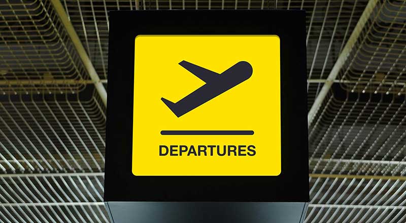 Free Airport Signboard Mockup PSD - Designbolts