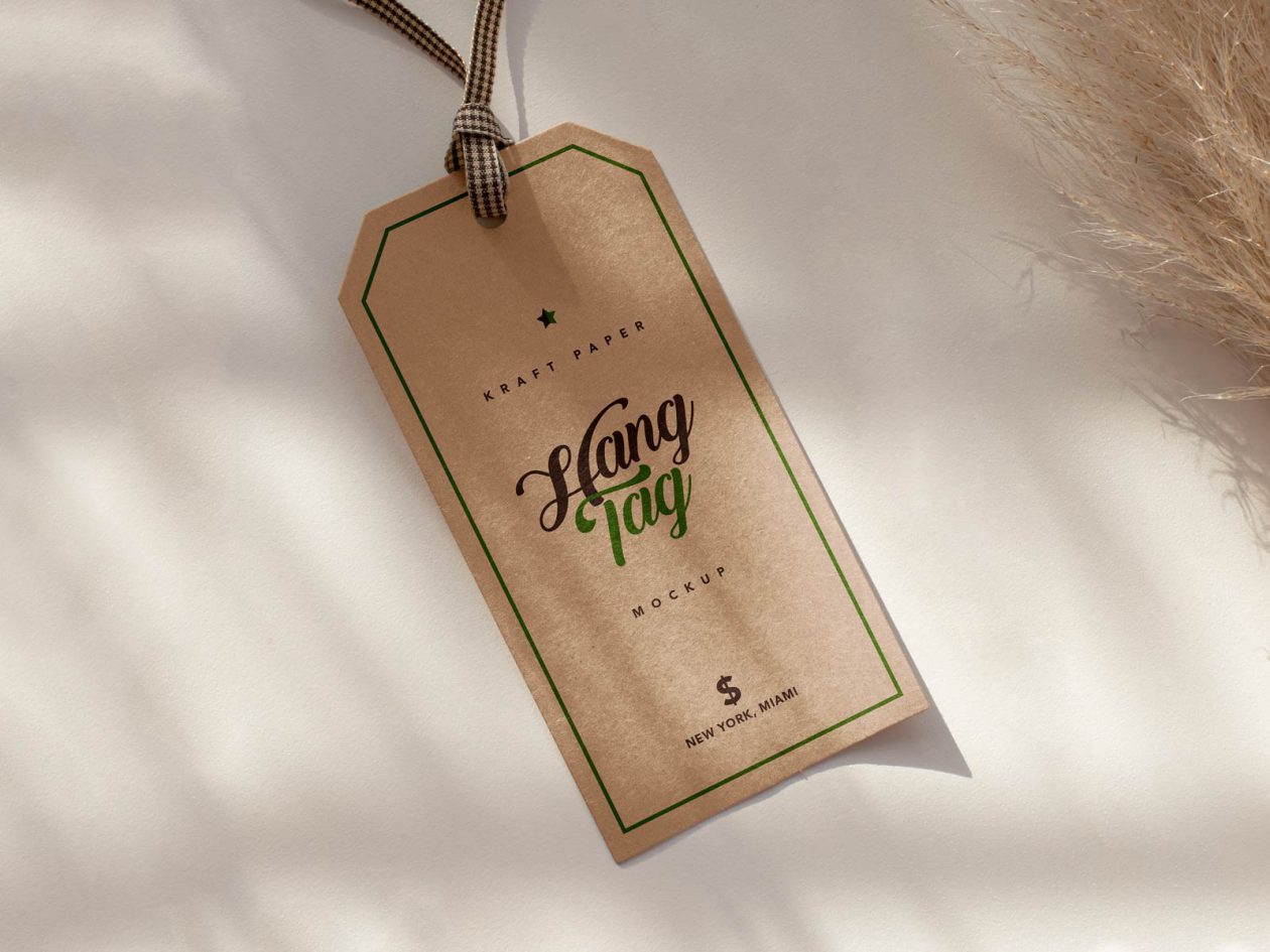 Free Clothing Hang Tag Mockup PSD - Designbolts
