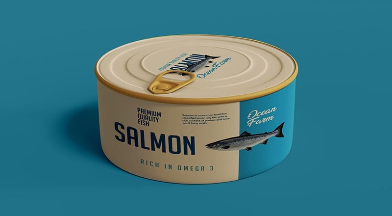 Free Fish Canister Mockup PSD - Designbolts
