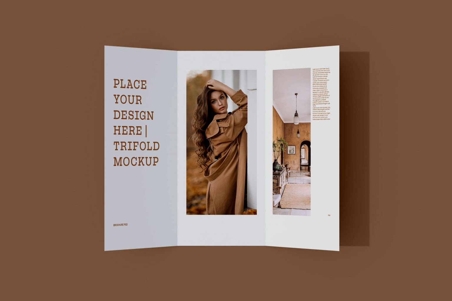 Free Tri-Fold Brochure Mockup PSD - Designbolts