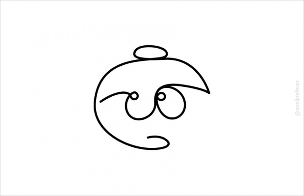 30+ One Line Iconic Character Drawings - Designbolts