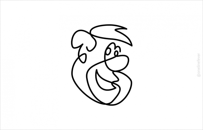 30+ One Line Iconic Character Drawings - Designbolts
