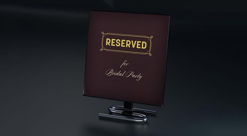 Free Reserved Table Stand Mockup PSD - Designbolts