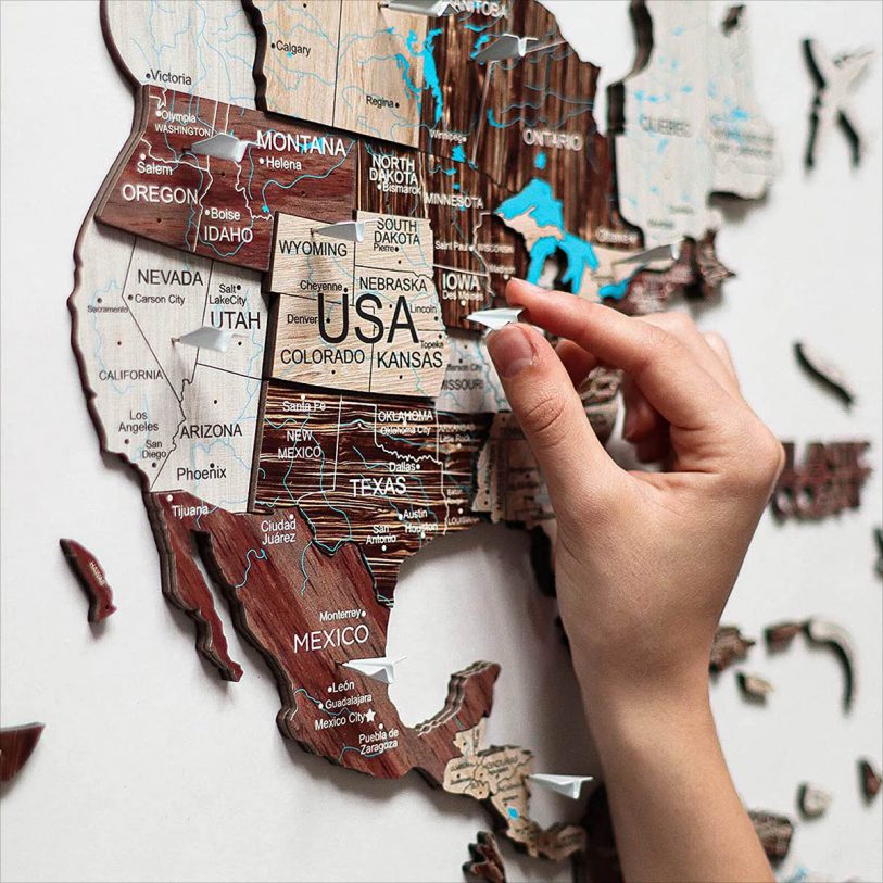 10 Best 3D Wood World Map Wall Art To Buy From Amazon - Designbolts