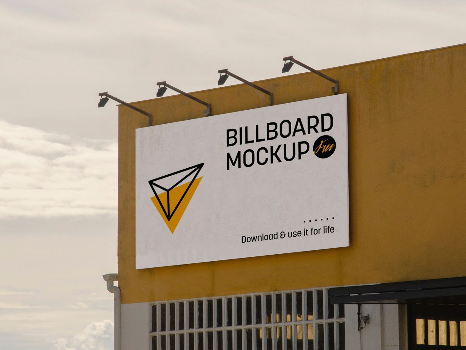 Free Outdoor Billboard Mockup PSD - Designbolts