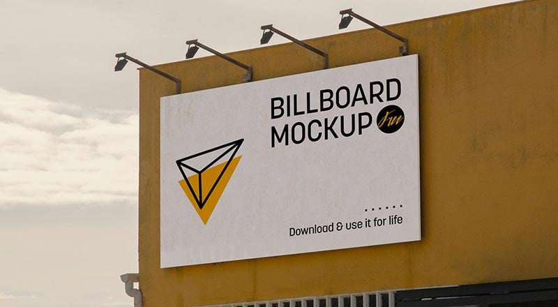 Free Outdoor Billboard Mockup PSD - Designbolts