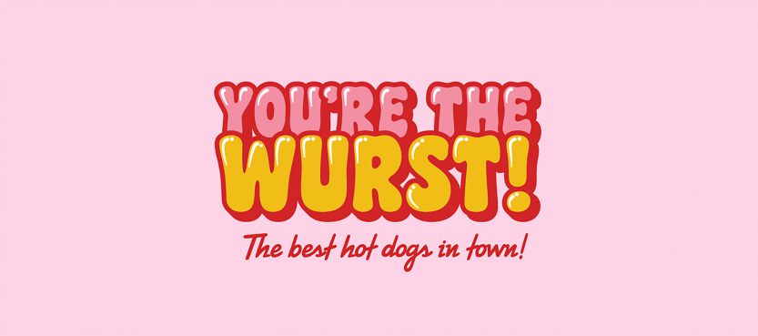You're The Wurst | Creative Hotdogs Branding Design - Designbolts