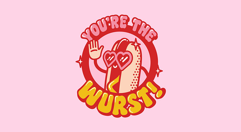 You're The Wurst | Creative Hotdogs Branding Design - Designbolts