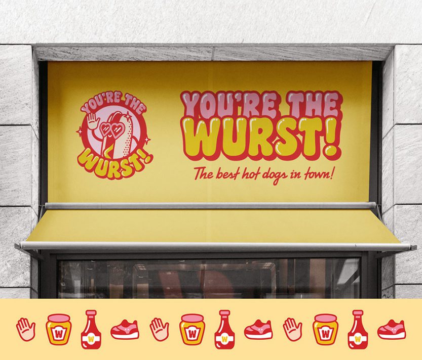You're The Wurst | Creative Hotdogs Branding Design - Designbolts