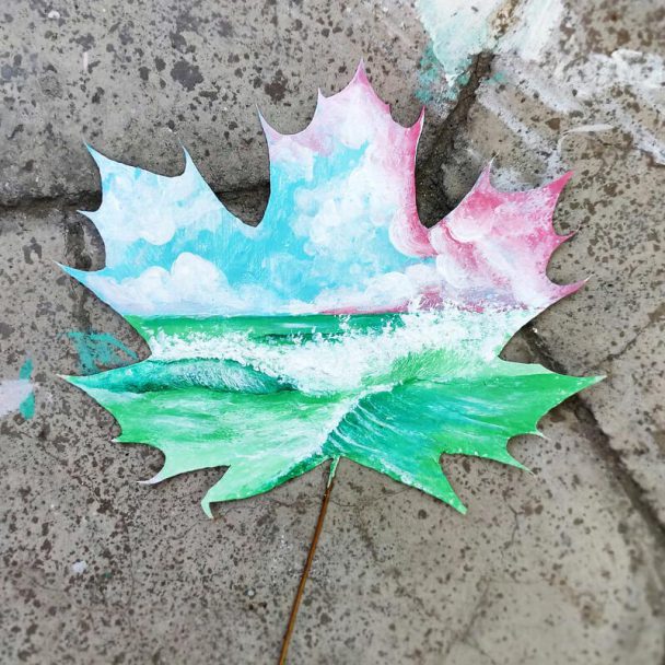 25+ Lively Paintings of Fallen Autumn Leaves - Designbolts