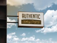 Free Rectangular Sign Mockup PSD - Designbolts