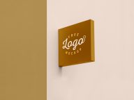 Free Square Signage Mockup PSD - Designbolts