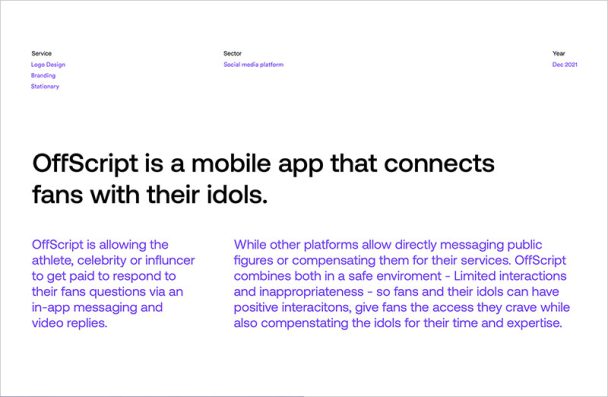 Exquisite OffScript Mobile App Brand Identity Design - Designbolts