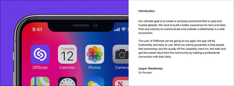 Exquisite OffScript Mobile App Brand Identity Design - Designbolts
