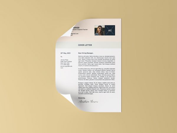 Free Cover Letter & Resume Design Template in PSD Format - Designbolts