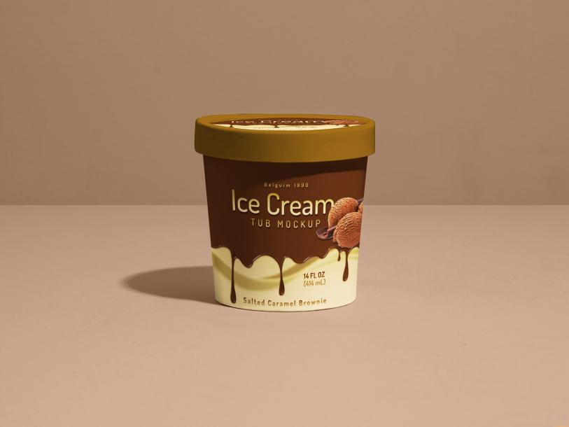 Free Ice Cream Tub Mockup PSD - Designbolts
