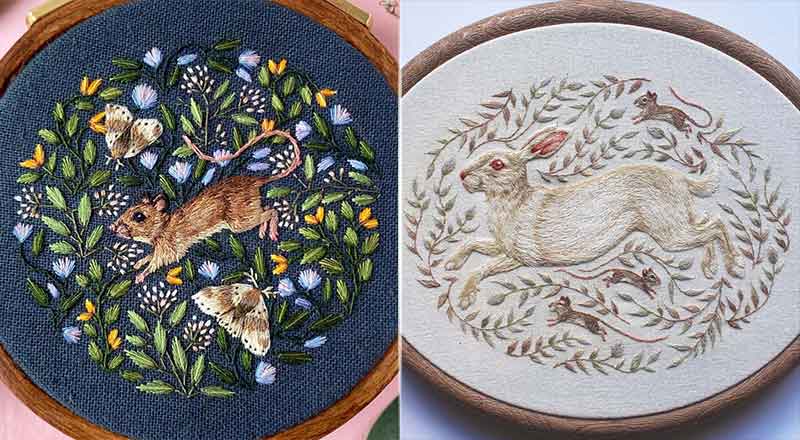 Next Level Embroidery Art by Chloe Giordano - Designbolts