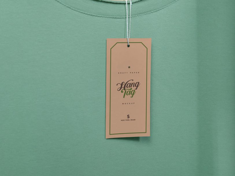 Free Hanging Tag Mockup PSD - Designbolts