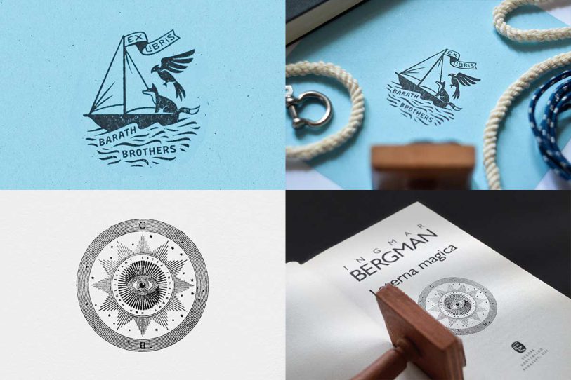 29 Ex Libris Bookplate Designs For Inspiration - Designbolts