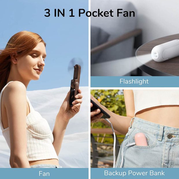 7 Best Portable USB Rechargeable Small Pocket Fans for Summer - Designbolts