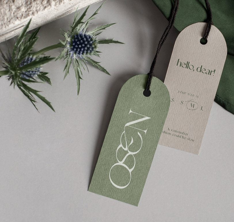 OSEN | Brand Identity & Clothing Tag Design - Designbolts