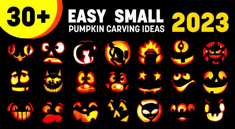 30+ Easy Small Pumpkin Carving Ideas 2023 For Kids - Designbolts