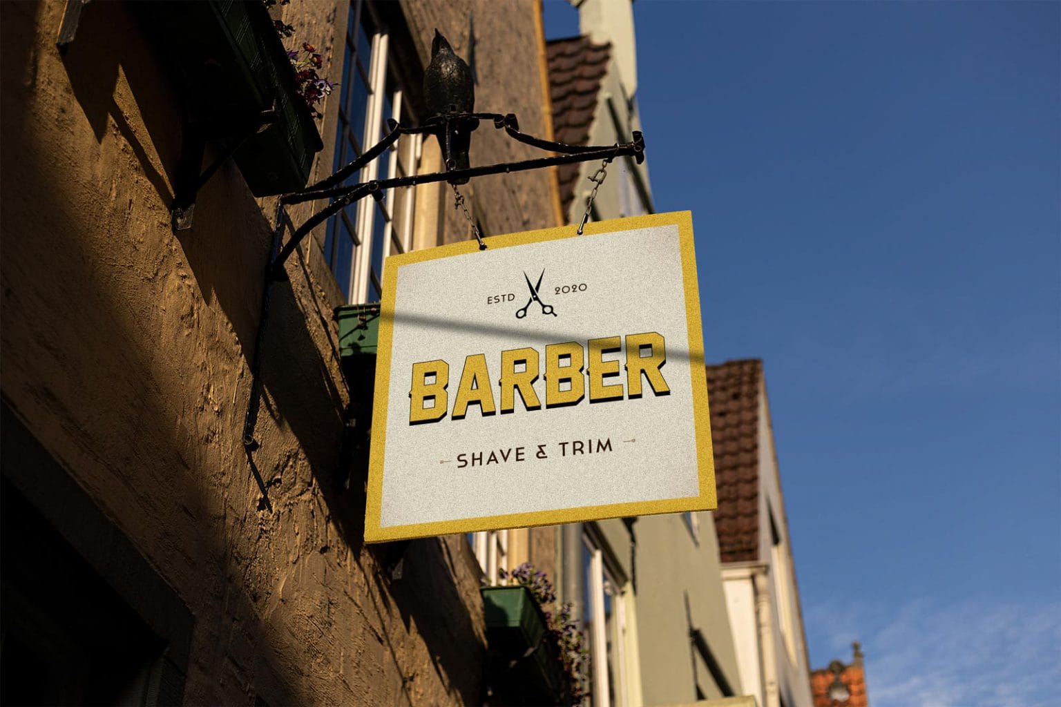 Free Old Building Vintage Sign Mockup PSD - Designbolts