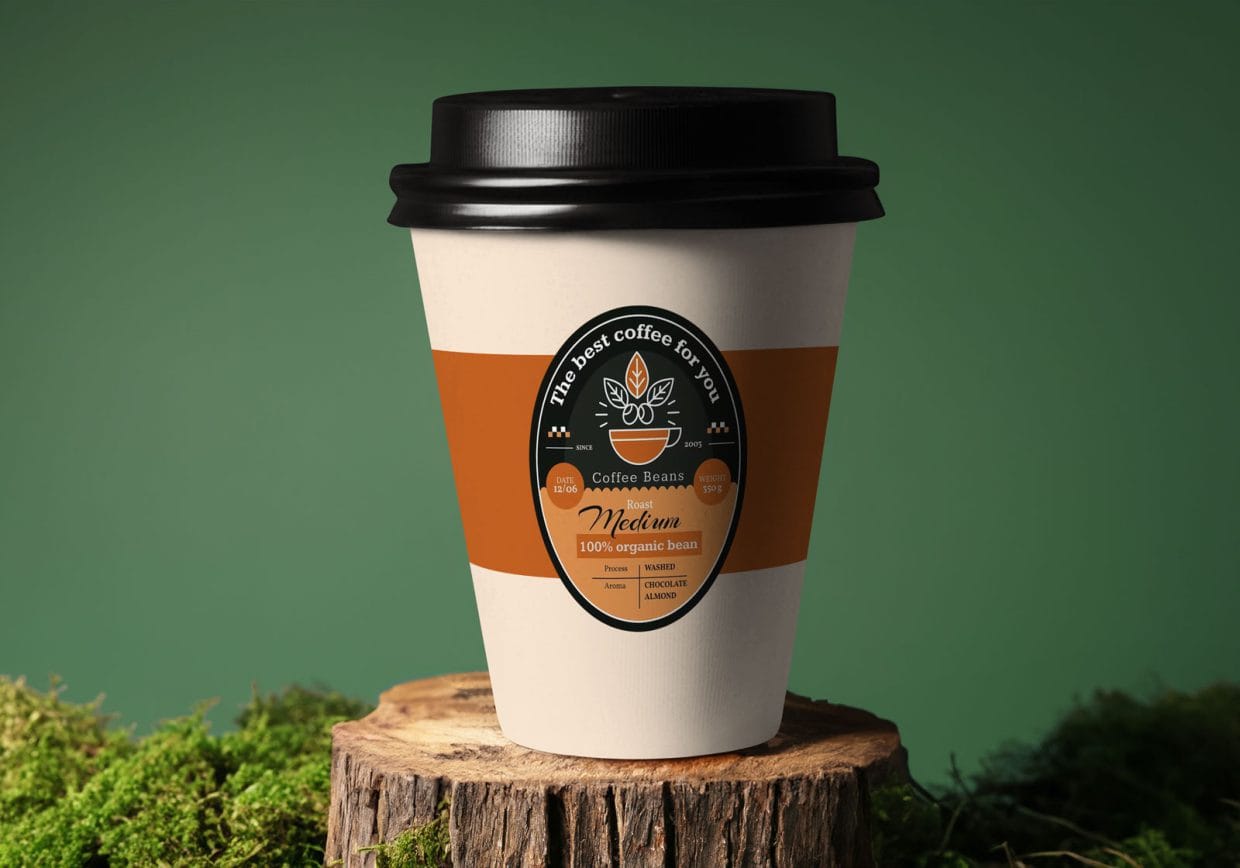 Free Paper Coffee Cup Mockup PSD - Designbolts