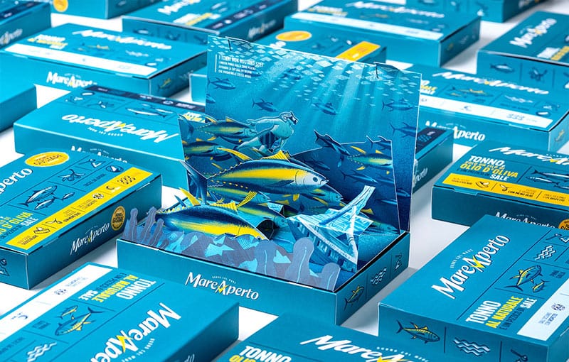 Ocean in a Box | 3D Pop-up Packaging Design for Inspiration - Designbolts