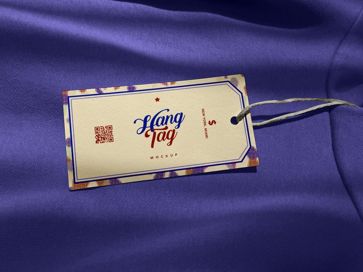 Free Clothing Hang Tag Mockup PSD - Designbolts