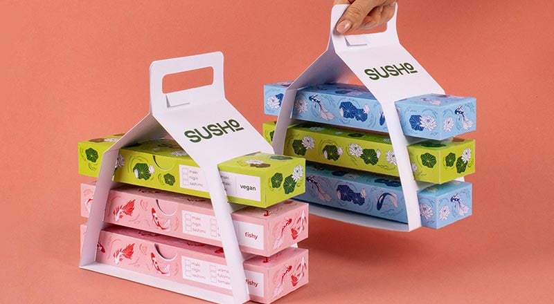 SUSHO - Sushi Creative Packaging Design for Inspiration - Designbolts