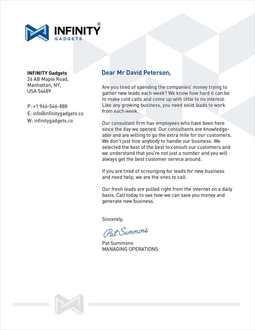 5 Free Editable Letterhead Design Templates - Designbolts